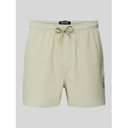 Only & Sons Regular Fit Badehose mit Strukturmuster Modell 'TED LIFE'