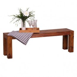 Wohnling Sheesham Massivholz Esszimmer Sitzbank Bank 140 x 35 cm