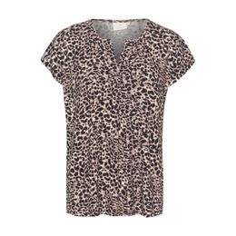 Kaffe Bluse 'Charlotte' Damen Gr&ouml;&szlig;e XL beige / schoko / schwarz