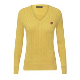 Jacey Quinn Pullover Damen Gr&ouml;&szlig;e M braun / limone
