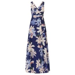 Kraimod Abendkleid Damen Gr&ouml;&szlig;e 40 beige / rauchblau / dunkelblau / fuchsia Sommerkleid