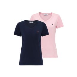 Moxx Paris Shirt Damen Gr&ouml;&szlig;e L navy / hellpink / rot