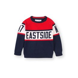 MINOTI Pullover Jungen Gr&ouml;&szlig;e 140/146 navy / rot / offwhite