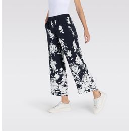 3/4-Hose MAC "CHIARA CROPPED" Gr. 42, N-Gr, flower print Damen Hosen Caprihosen 3/4 mit weitem, geradem Bein