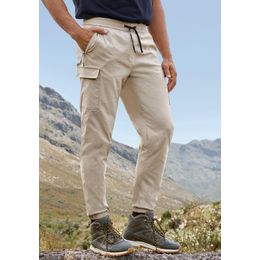 Jogger Pants John Devin Gr. 46, N-Gr, beige (sand) Herren Hosen mit Belüftung im Kniebereich