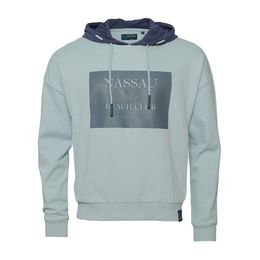 Kapuzenpullover NASSAU BEACH "NB231051" Gr. 52 (L), blau (light blue) Herren Pullover Sweatshirts