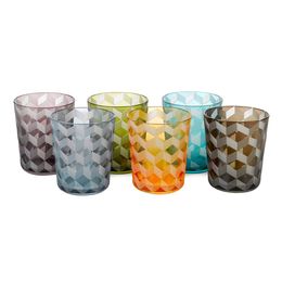 Pols Potten - Blocks Glas, mehrfarbig (6er-Set)