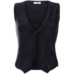 Peter Hahn - Strickweste Modell Conny, blau, Gr. 42 / M - Schurwolle