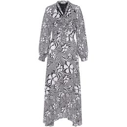 Uta Raasch - Kleid mit V-Ausschnitt, mehrfarbig, Gr. 46 / L