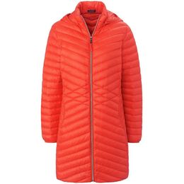 Daunen-Long-Steppjacke MYBC rot