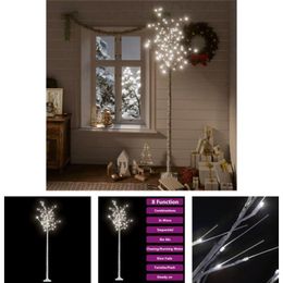 Weihnachtsbaum 200 LEDs 2,2 m Kaltweiß Indoor Outdoor - Weihnachtsbäume - Weiß - The Living Store