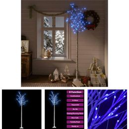 Weihnachtsbaum 200 LEDs 2,2 m Blau Indoor Outdoor - Weihnachtsbäume - Weiß - The Living Store