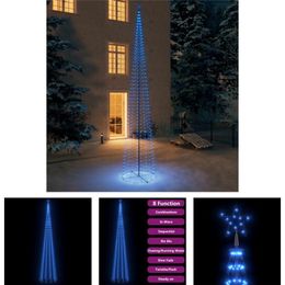 The Living Store - Weihnachtsbaum Kegelform 752 LEDs Deko Blau 160x500 cm - Weihnachtsbäume - Blau