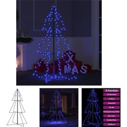 Weihnachtsbaum in Kegelform 160 LEDs Indoor & Outdoor 78x120 cm - Weihnachtsbäume - Blau - The Living Store