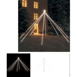 Weihnachtsbaum-Lichterketten Indoor Outdoor 800 led Kaltweiß 5m - Weihnachtsbäume - Weiß - The Living Store