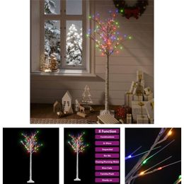 Weihnachtsbaum 140 LEDs 1,5 m Bunt Indoor Outdoor - Weihnachtsbäume - Weiß - The Living Store