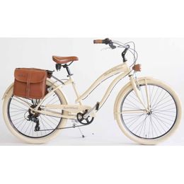 Cruiser "CRUISER Sun on the beach LADY" Gr. 43, beige (beige, beige), VENICE - I LOVE ITALY, Fahrräder, 43cm, 26 Zoll (66,04cm), für Damen, Kettenschaltung