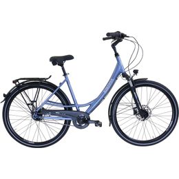 Cityrad CAMAX "CRISTAL BLUE METALLIC" Fahrräder Gr. 50 cm, 28 Zoll (71,12 cm), blau für Damen, Nabenschaltung