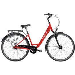 Cityrad SIGN Fahrräder Gr. 43 cm, 28 Zoll (71,12 cm), rot für Damen und Herren