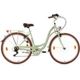 KS-Cycling Cityrad KS CYCLING "Eden" Fahrräder Gr. 48 cm, 28 Zoll (71,12 cm), grün Alle Fahrräder für Damen und Herren, Kettenschaltung