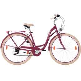 KS-Cycling Cityrad KS CYCLING "Balloon" Fahrräder Gr. 48 cm, 28 Zoll (71,12 cm), lila (violett) Alle Fahrräder für Herren, Kettenschaltung