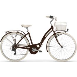 Cityrad MBM "NEW Primavera" Fahrräder Gr. 46cm, 28 Zoll (71,12cm), schwarz (schwarz, schwarz) für Damen, Kettenschaltung