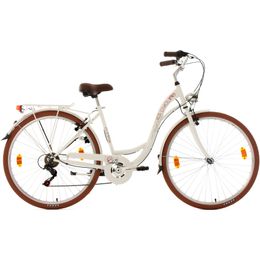 KS-Cycling Cityrad KS CYCLING "Eden" Fahrräder Gr. 48 cm, 28 Zoll (71,12 cm), weiß Alle Fahrräder für Damen und Herren, Kettenschaltung