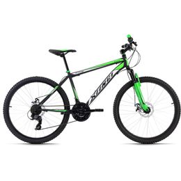 KS-Cycling Mountainbike KS CYCLING "Xtinct" Fahrräder Gr. 42 cm, 26 Zoll (66,04 cm), schwarz (schwarz, grün) für Herren, Kettenschaltung