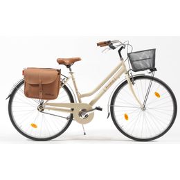 Singlespeed VENICE - I LOVE ITALY "Citybike 603 Lady" Fahrräder Gr. 46 cm, 28 Zoll (71,12 cm), beige (beige, beige) für Damen