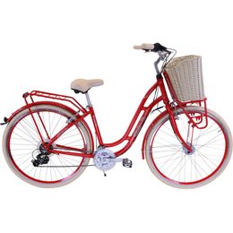 Cityrad FASHION LINE Fahrräder Gr. 48 cm, 28 Zoll (71,12 cm), rot Alle Fahrräder für Damen, Kettenschaltung