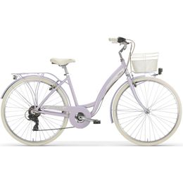 Cityrad MBM "NEW Primavera" Fahrräder Gr. 46 cm, 28 Zoll (71,12 cm), lila (lila, helllila) für Damen, Kettenschaltung