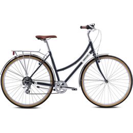 Trekkingrad BREEZER Bikes "DOWNTOWN EX ST" Fahrräder Gr. 50cm, 28 Zoll (71,12cm), grau für Damen und Herren, Kettenschaltung