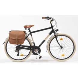 Cityrad VENICE - I LOVE ITALY "Citybike 615 Alu Man" Fahrräder Gr. 50 cm, 28 Zoll (71,12 cm), schwarz (schwarz, schwarz) für Herren, Kettenschaltung