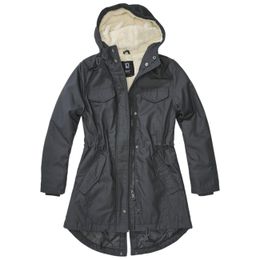 Parka Brandit "Brandit Damen Ladies Marsh Lake Parka", Damen, Gr. XS, grau (anthrazit), 80% Polyester, 20% Baumwolle, unifarben, casual, normal, ohne Ausschnitt, Langarm, Jacken