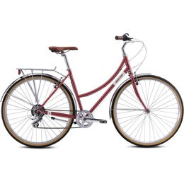 Trekkingrad BREEZER Bikes "DOWNTOWN EX ST" Fahrräder Gr. 46cm, 28 Zoll (71,12cm), rot für Damen und Herren, Kettenschaltung