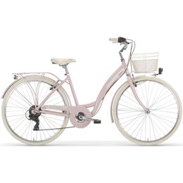 Cityrad MBM "NEW Primavera" Fahrräder Gr. 46cm, 28 Zoll (71,12cm), rosa (rosa + rosa) für Damen, Kettenschaltung