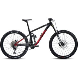 Mountainbike GHOST "Riot EN AL Universal" Fahrräder Gr. 42cm, 27,5 Zoll (69,85cm), schwarz (rot, schwarz) für Damen und Herren, Kettenschaltung