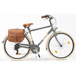 Cityrad VENICE - I LOVE ITALY "Citybike 605 Alu Man" Fahrräder Gr. 54 cm, 28 Zoll (71,12 cm), grau (grau, grau) für Herren, Kettenschaltung