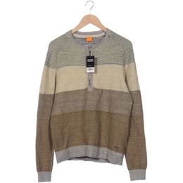 BOSS Orange Herren Pullover, beige, Gr. 52