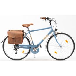 Cityrad "Citybike 605 Man" Gr. 50, blau (blau, blau), VENICE - I LOVE ITALY, Fahrräder, 50cm, 28 Zoll (71,12cm), für Herren, Kettenschaltung