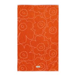 Marimekko - Piirto Unikko Badetuch, 100 x 160 cm, burnt orange / pink