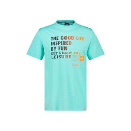 Lerros T-Shirt »Herren T-Shirt mit Frontprint« ICED MINT XL XL Mottoprint auf der Brust