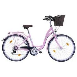 Cityrad FASHION LINE Fahrräder Gr. 46cm, 28 Zoll (71,12cm), rosa (hellrosa) für Damen und Herren, Kettenschaltung