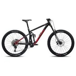 Mountainbike GHOST "Riot EN AL Universal" Fahrräder Gr. 42cm, 27,5 Zoll (69,85cm), schwarz (rot, schwarz) für Damen und Herren, Kettenschaltung