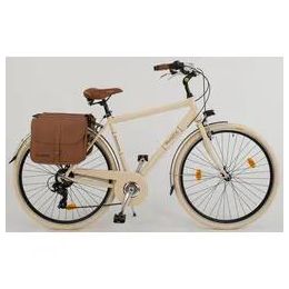 Cityrad VENICE - I LOVE ITALY "Citybike 605 Alu Man" Gr. 50, beige (beige, beige), Fahrräder, 50cm, 28 Zoll (71,12cm), für Herren, Kettenschaltung