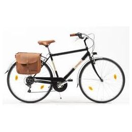 Cityrad VENICE - I LOVE ITALY "Citybike 605 Man" Gr. 50, schwarz (schwarz, schwarz), Fahrräder, 50cm, 28 Zoll (71,12cm), für Herren, Kettenschaltung