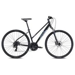 Fitnessbike Fuji BIKES "Traverse 1.7 ST" Fahrräder Gr. 48cm, 28 Zoll (71,12cm), schwarz (schwarz + schwarz) für Damen, Kettenschaltung