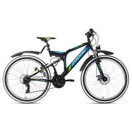 KS-Cycling Mountainbike KS CYCLING "Zodiac" Fahrräder Gr. 48cm, 26 Zoll (66,04cm), schwarz (schwarz + schwarz) für Damen und Herren, Kettenschaltung