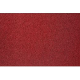 ANDIAMO Teppichboden "Velours Sina" Teppiche Uni Farben, Breite 400 cm, strapazierfähig, pflegeleicht, Wohnzimmer Gr. B/L: 400 cm x 1000 cm, 9 mm, 1 St., rot (bordeau) Teppichboden