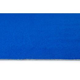 ANDIAMO Teppichboden "Velours Sina" Teppiche Uni Farben, Breite 400 cm, strapazierfähig, pflegeleicht, Wohnzimmer Gr. B/L: 400 cm x 350 cm, 9 mm, 1 St., blau (marine) Teppichboden